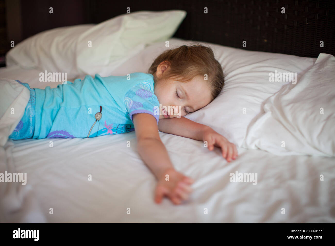 Adorable toddler taking a nap Stock Photo - Alamy