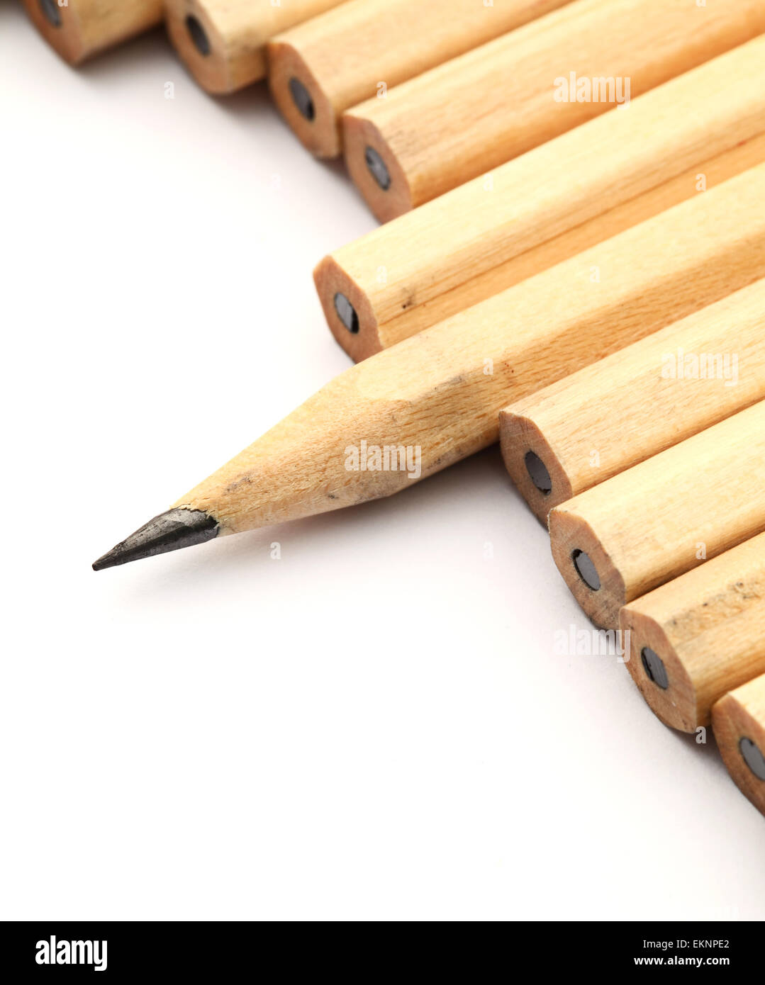 Pencil on white background Stock Photo - Alamy