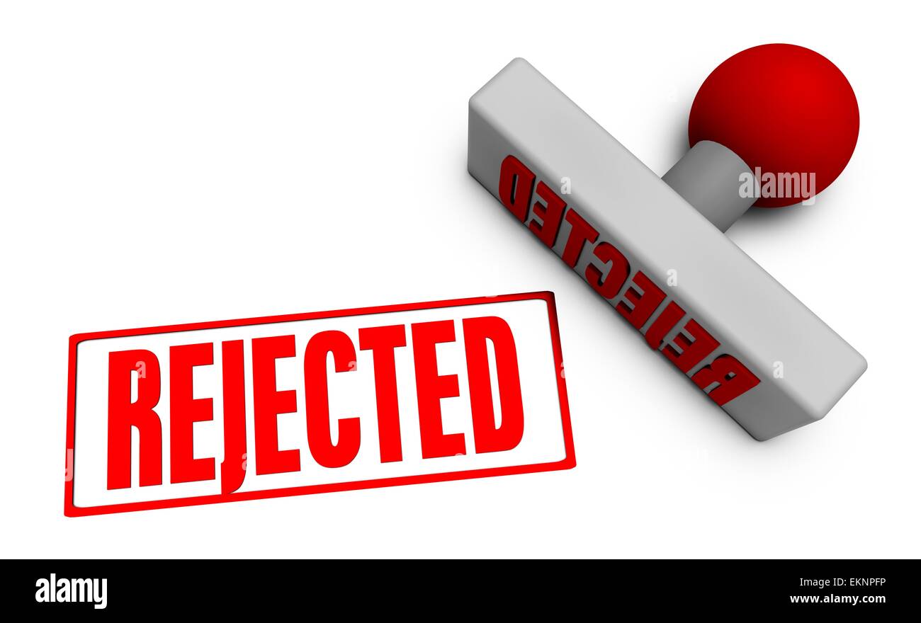 Application declined Cut Out Stock Images & Pictures - Alamy