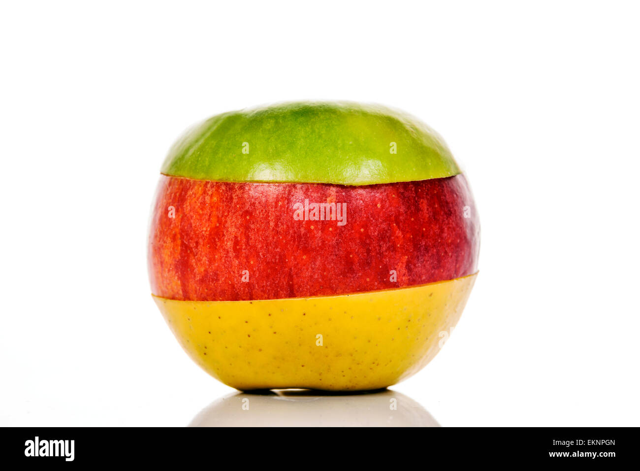 Green, yellow and Red Apple Stock Photo - Alamy