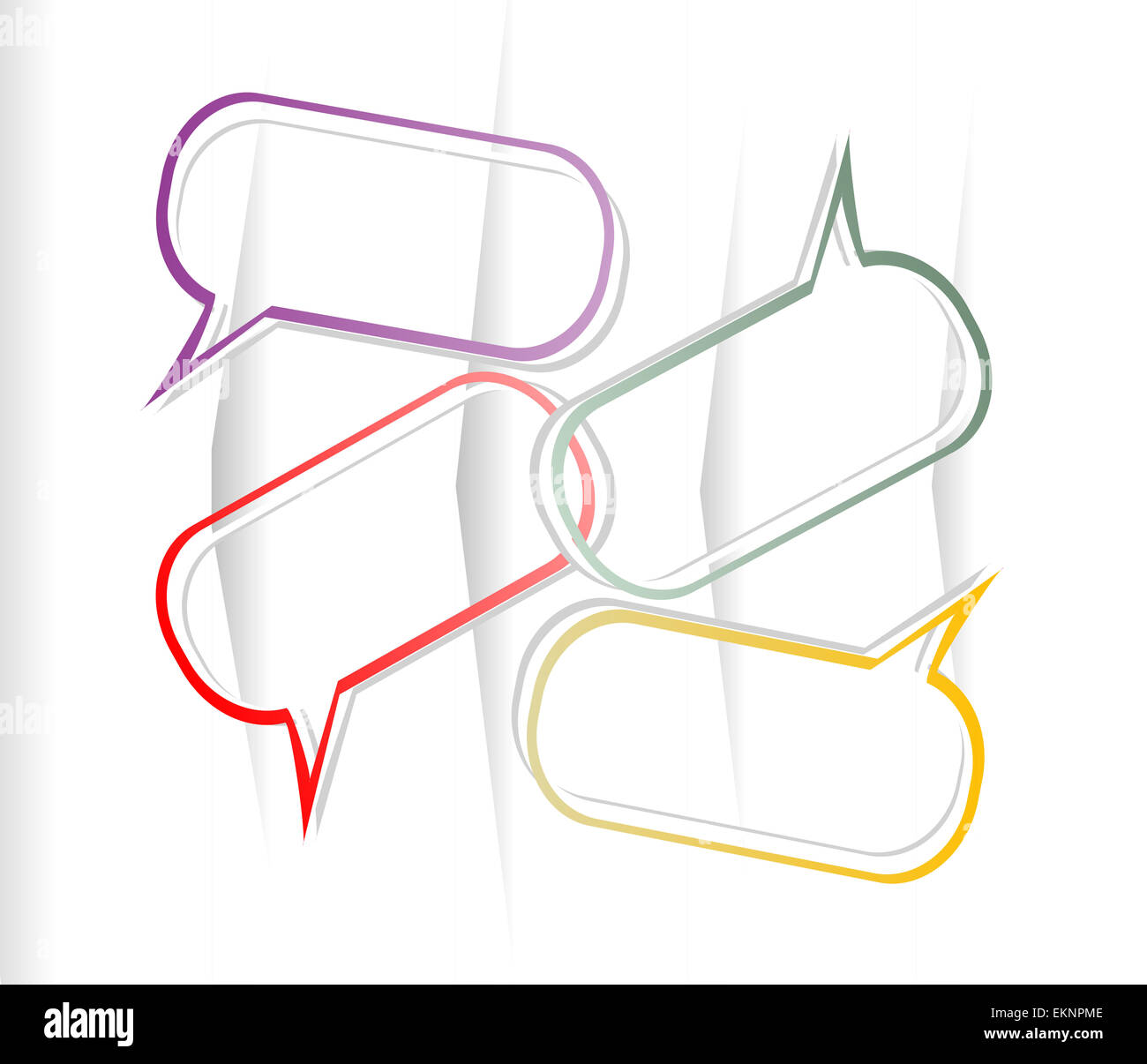 Set of Comic Clouds and bubbles as stickers and labels with colorful ...