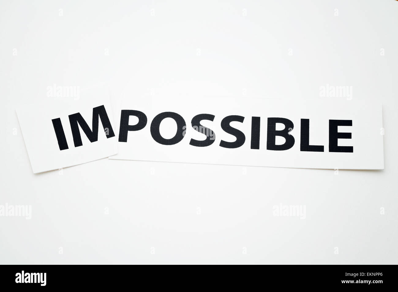 Impossible or possible Stock Photo - Alamy