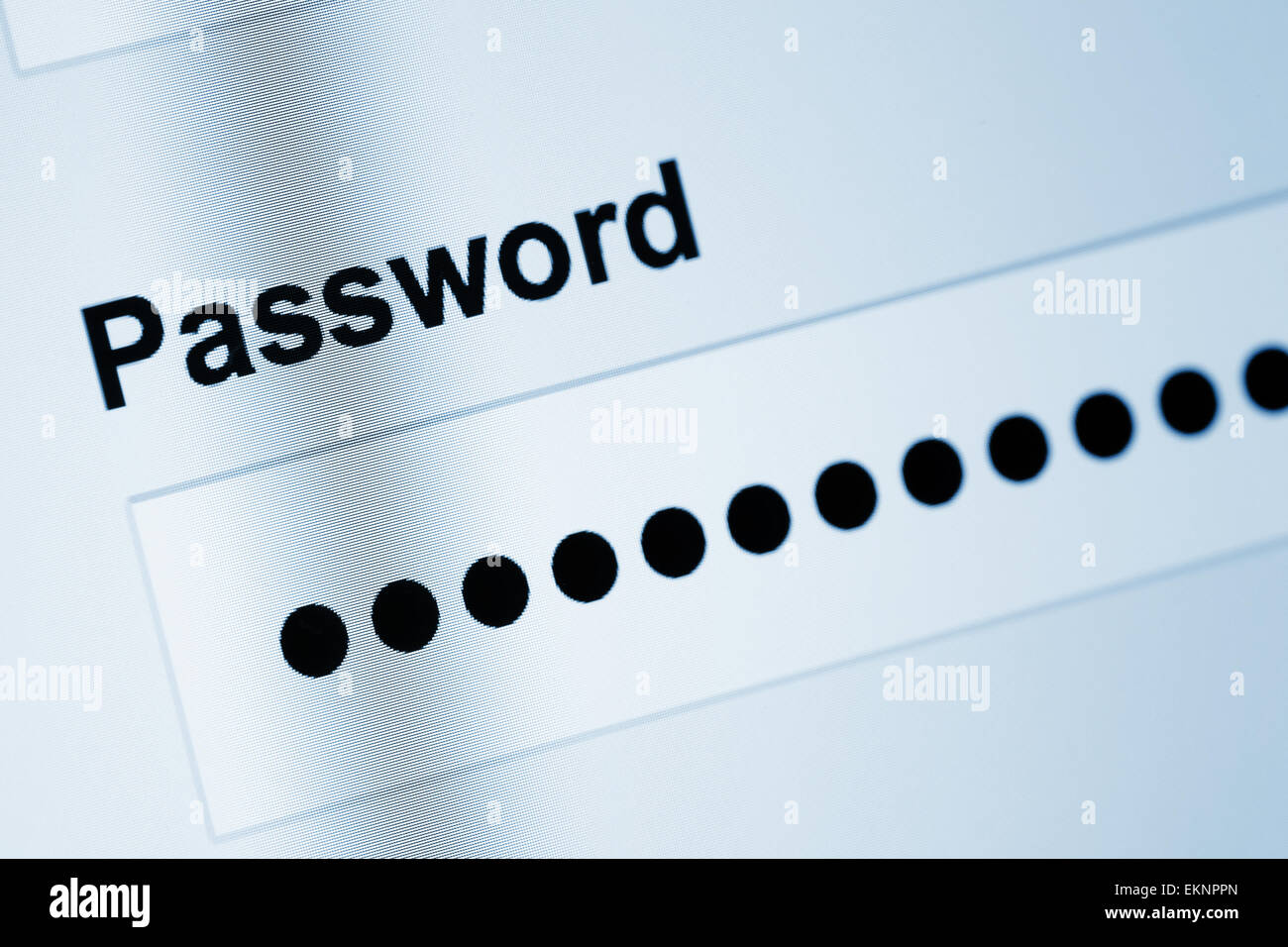 Password on screen Stock Photo - Alamy