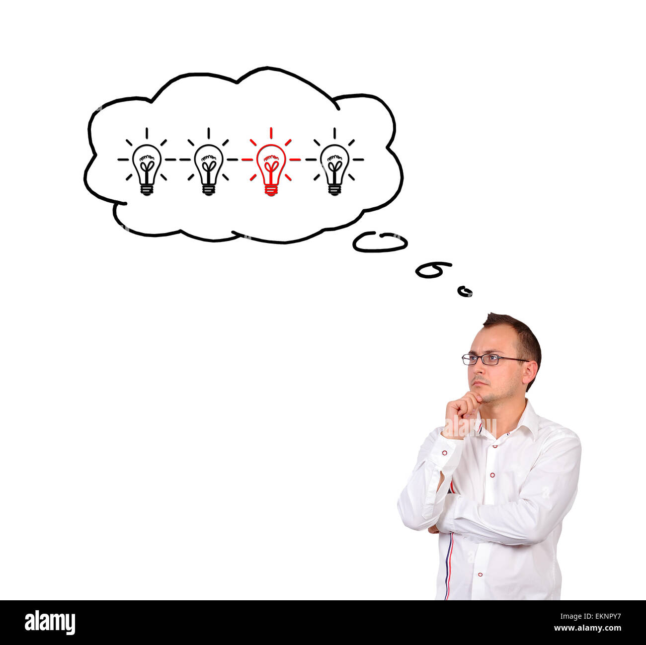 Pensive success Cut Out Stock Images & Pictures - Alamy