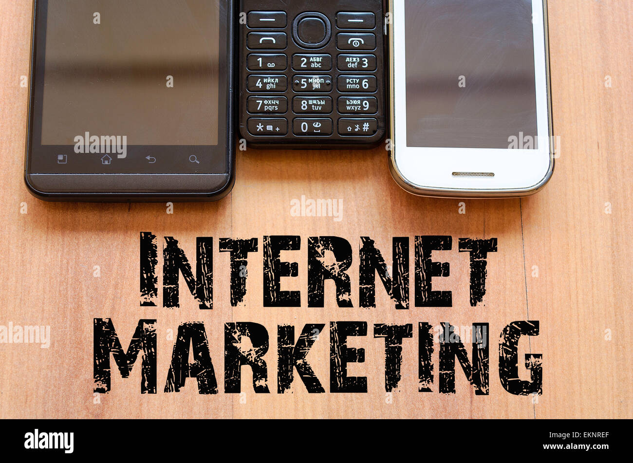 Mobile Telephones Concept - smartphone and old mobile telephone Stock ...