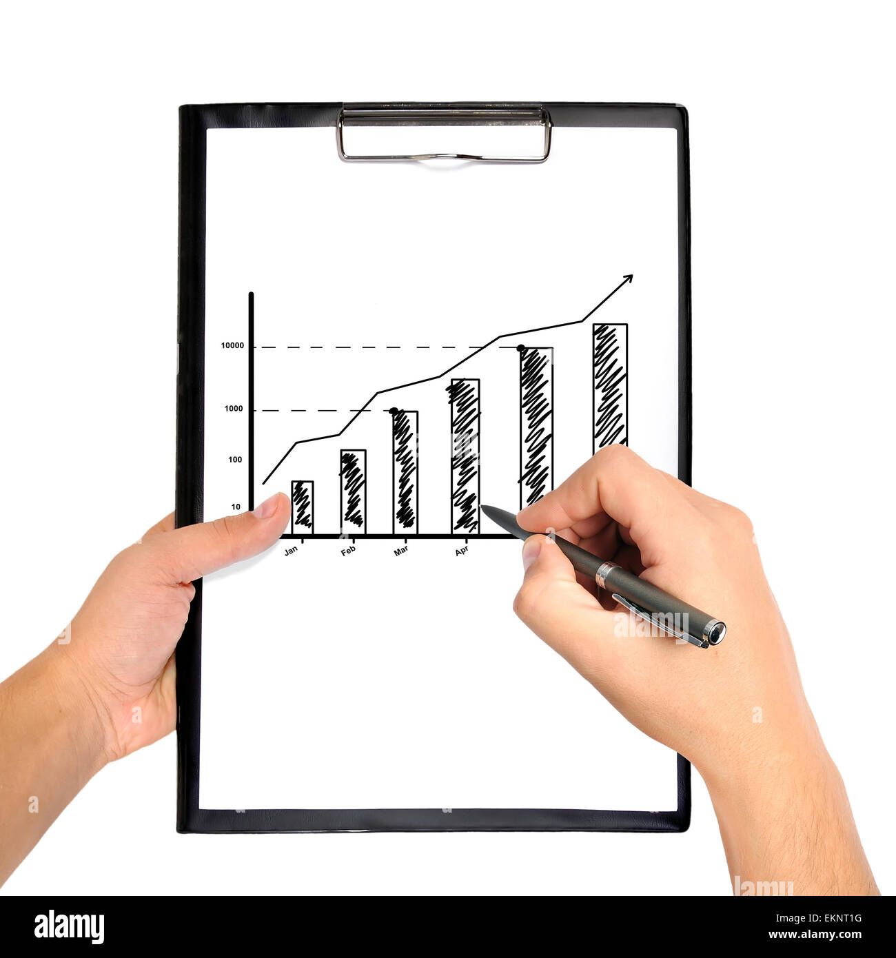 hand drawing graph Stock Photo - Alamy