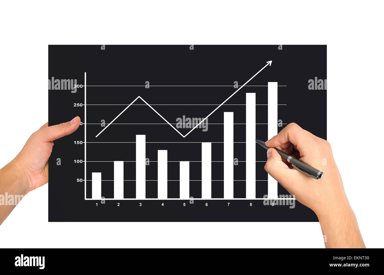 hand drawing graph Stock Photo - Alamy