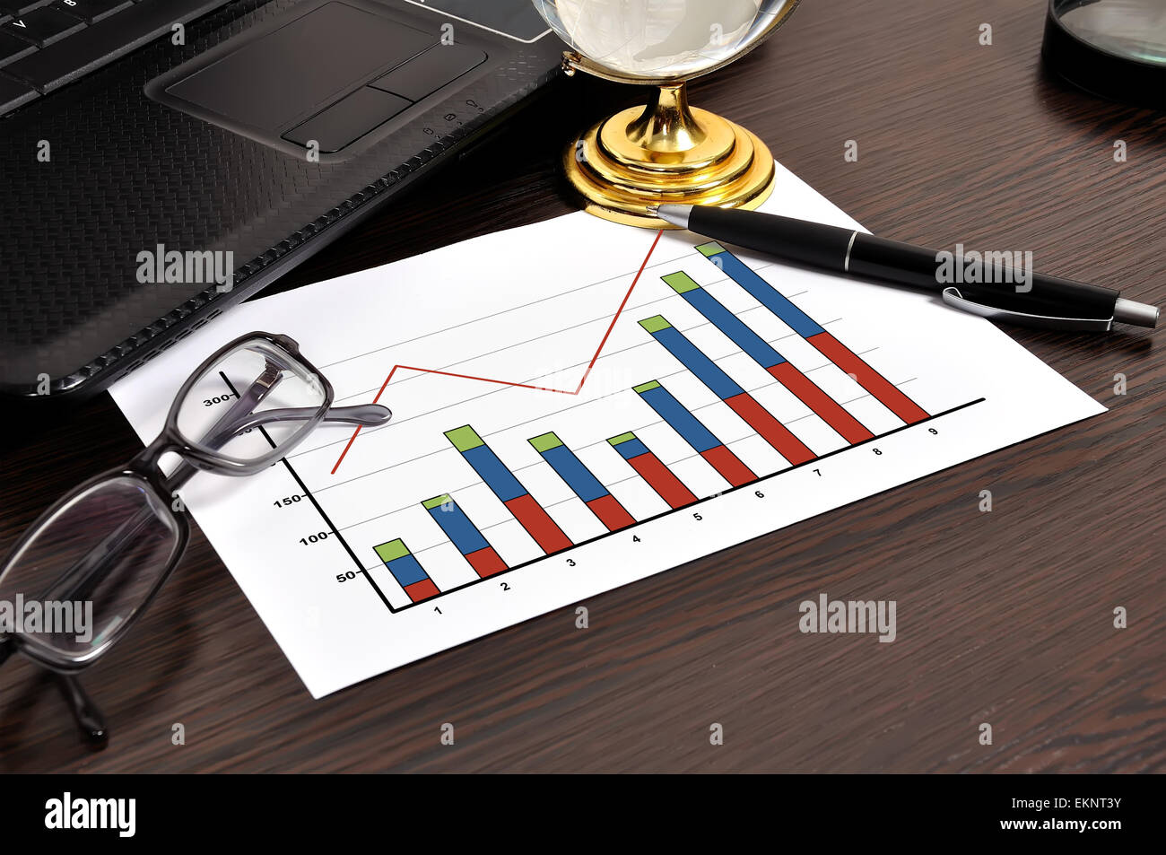 Business chart on paper hi-res stock photography and images - Alamy