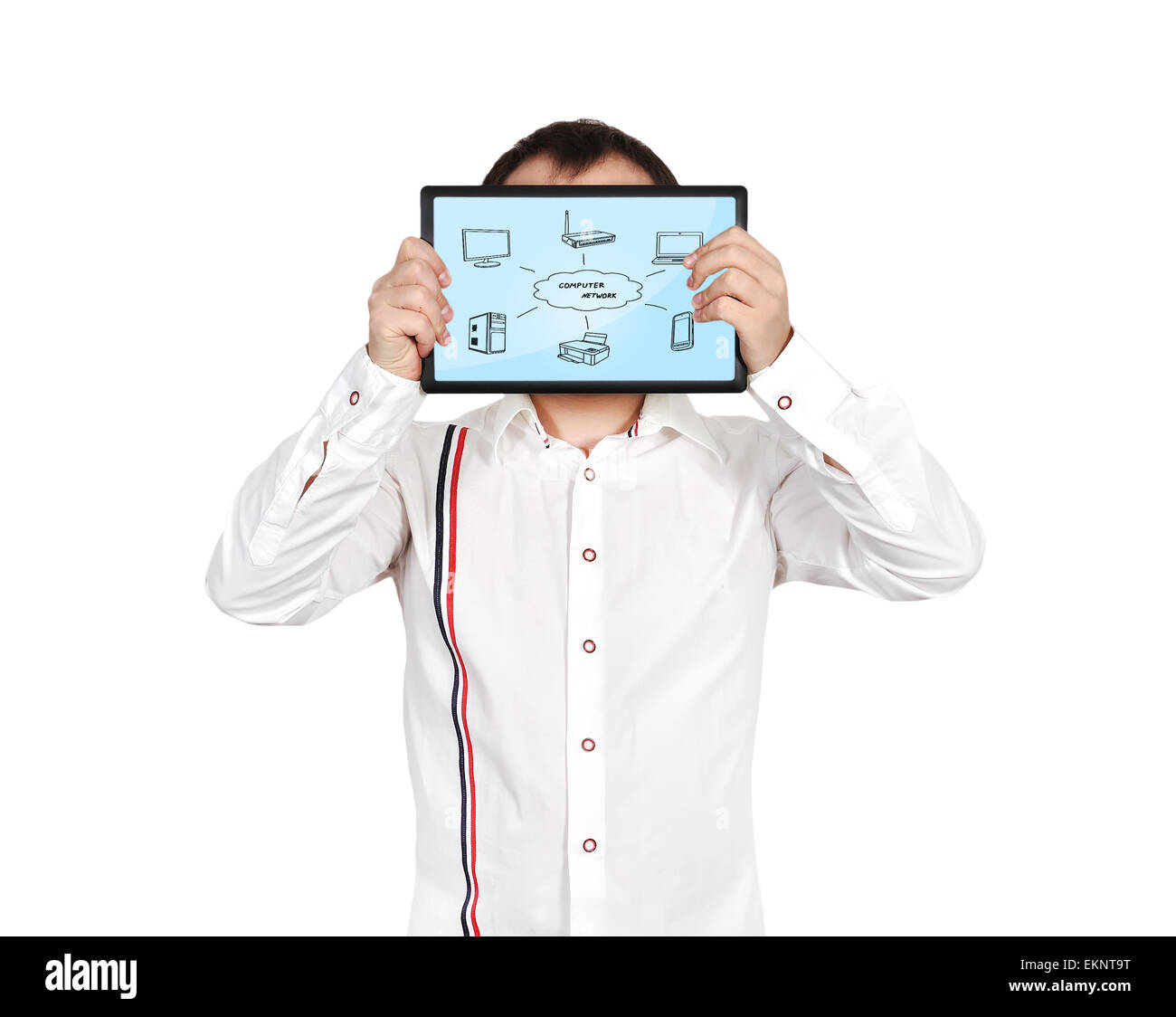 Monitor computer head man Cut Out Stock Images & Pictures - Alamy