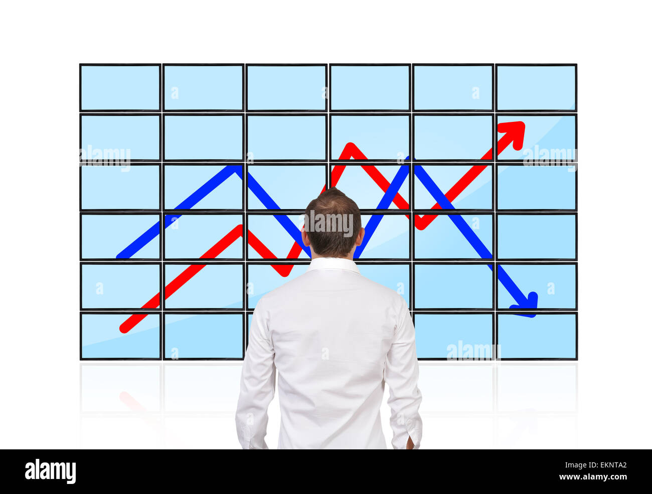 businessman looking on chart Stock Photo - Alamy