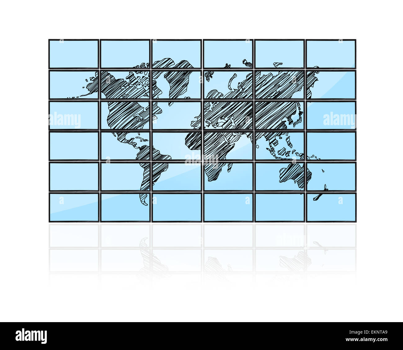 Display with world map Cut Out Stock Images & Pictures - Alamy