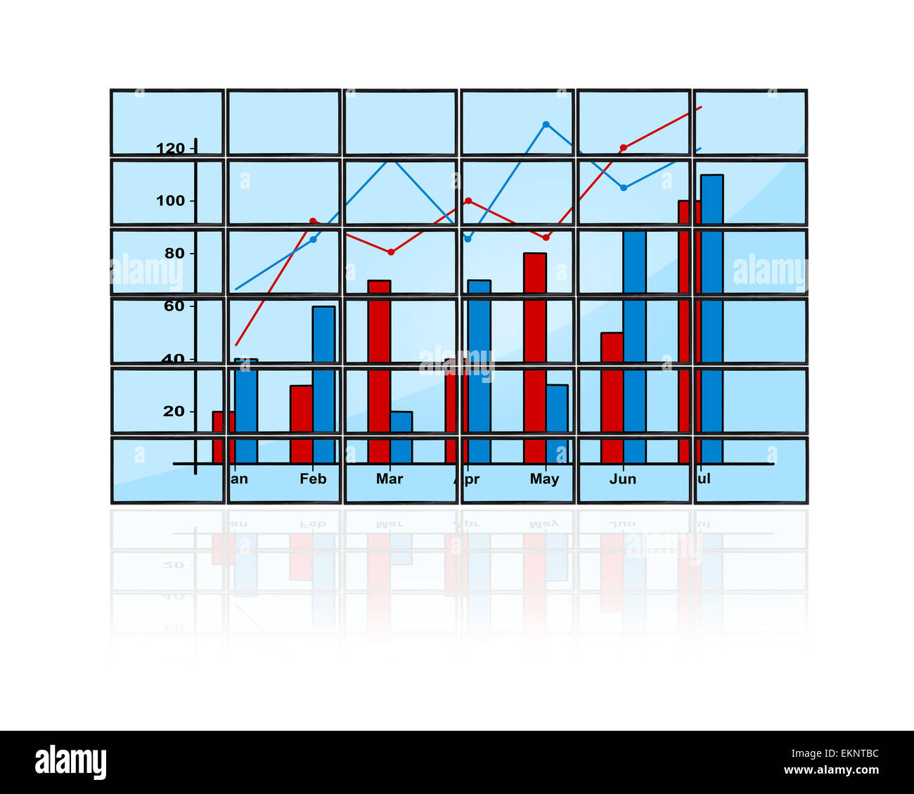 Business graph chart digital Cut Out Stock Images & Pictures - Alamy