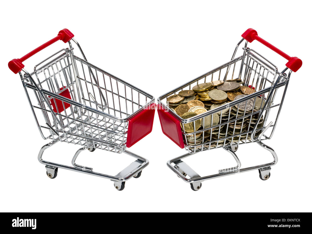 Shopping Cart with money Stock Photo - Alamy