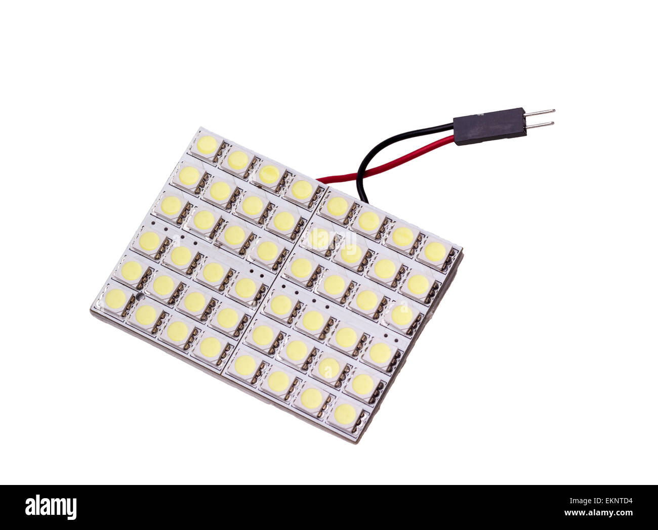 LED panel lighting to replace the bulb in car salon with 48 LEDs Stock ...