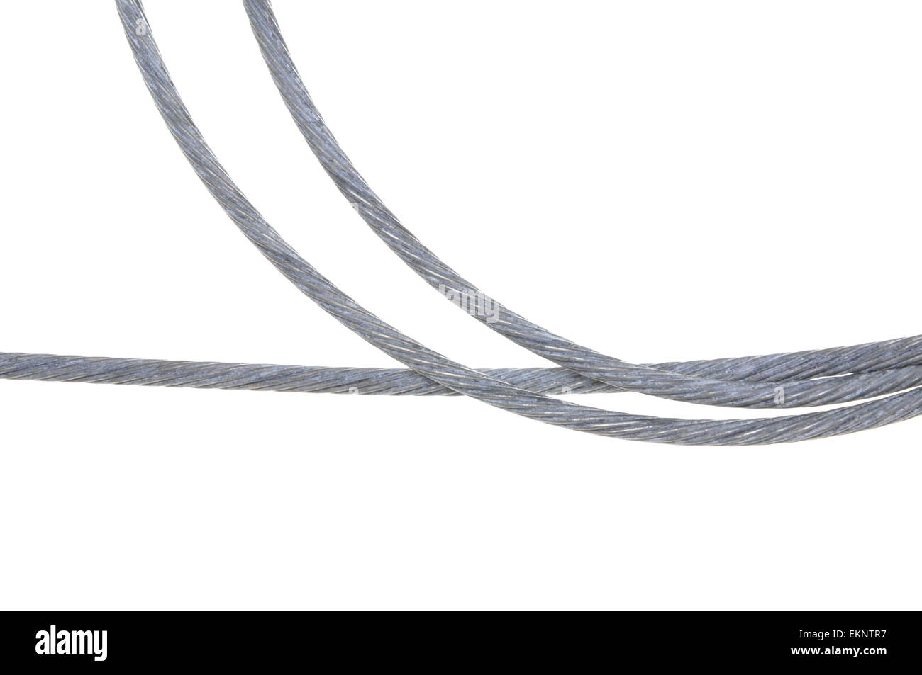Steel rope isolated on white background Stock Photo - Alamy