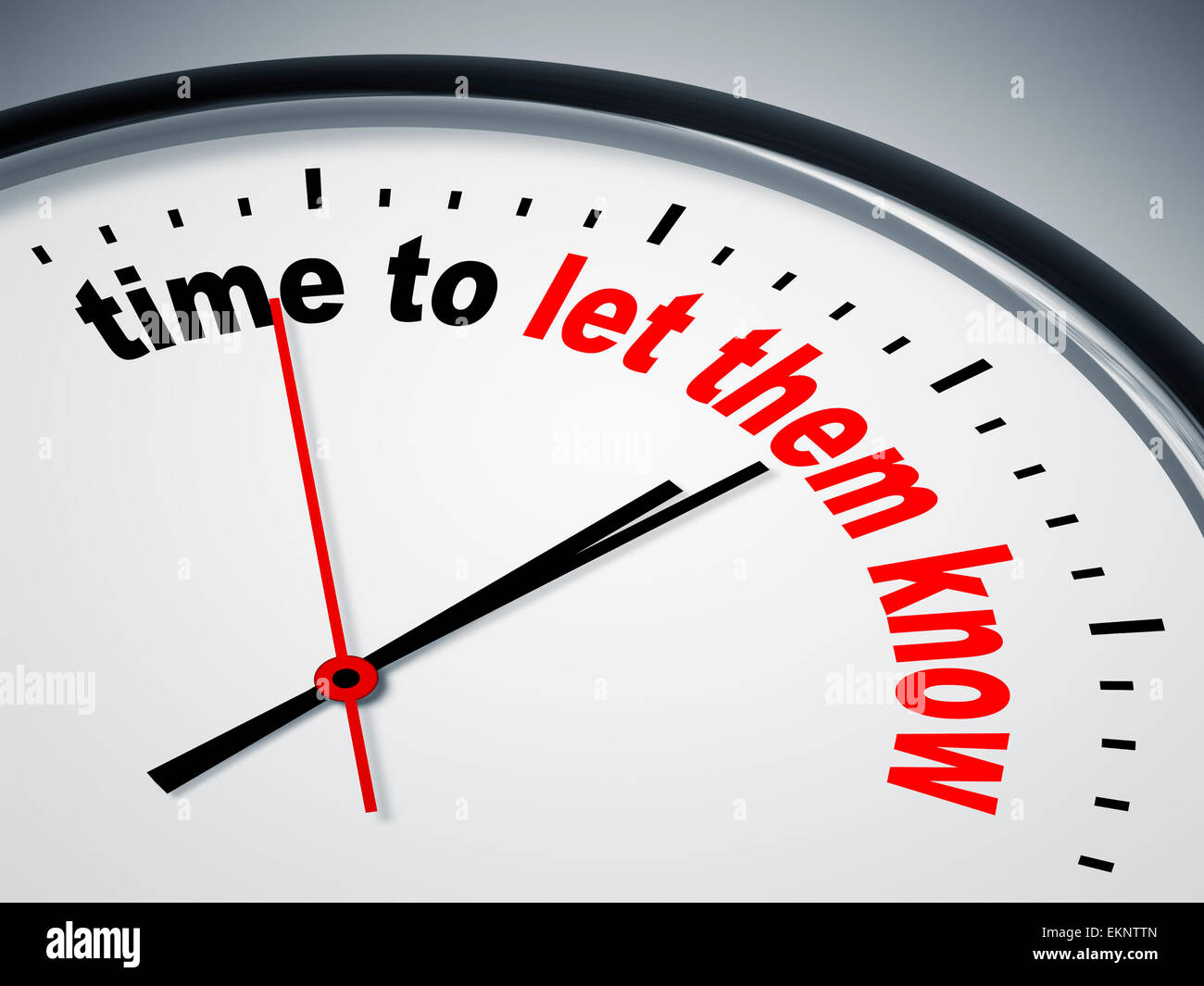 time to let them know Stock Photo - Alamy