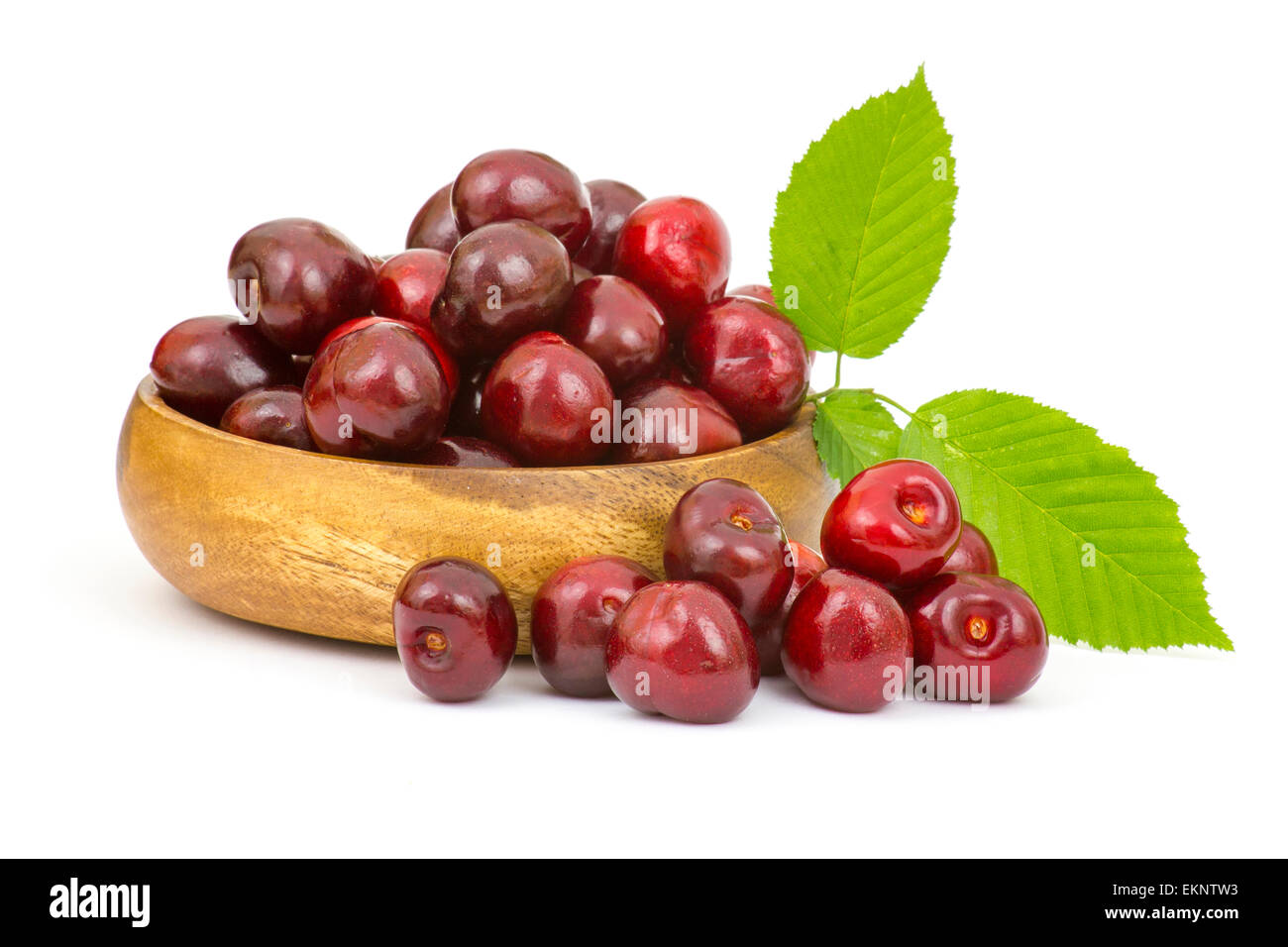 Macro fresh cherries Cut Out Stock Images & Pictures - Alamy