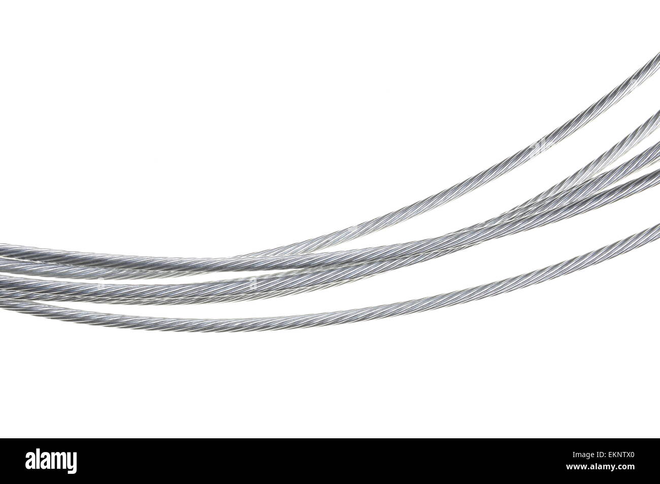 Steel rope isolated on white background Stock Photo - Alamy
