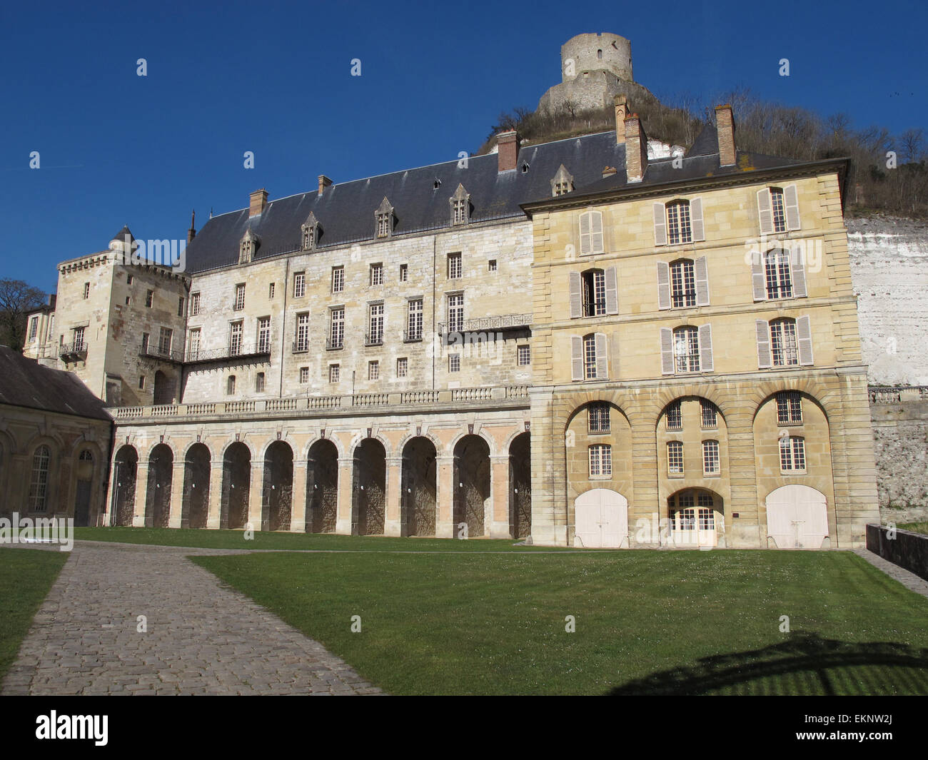 Chateau de la Roche-Guyon,the court stables,Seine river,Val d'Oise,Ile ...