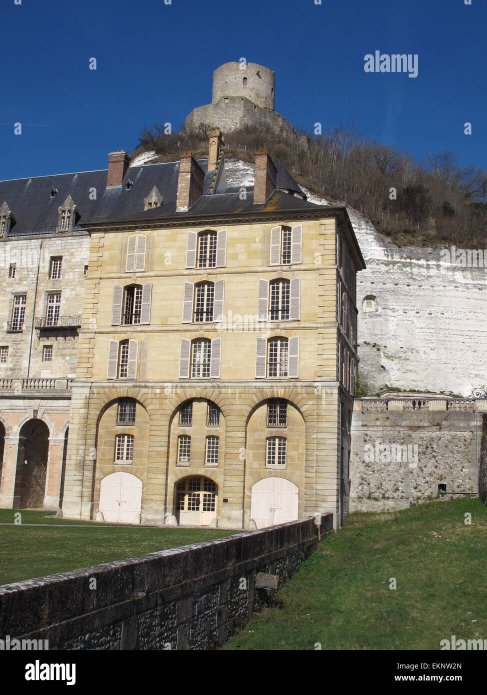 Chateau de la Roche-Guyon,Seine river,Val d'Oise,Ile de France,France ...