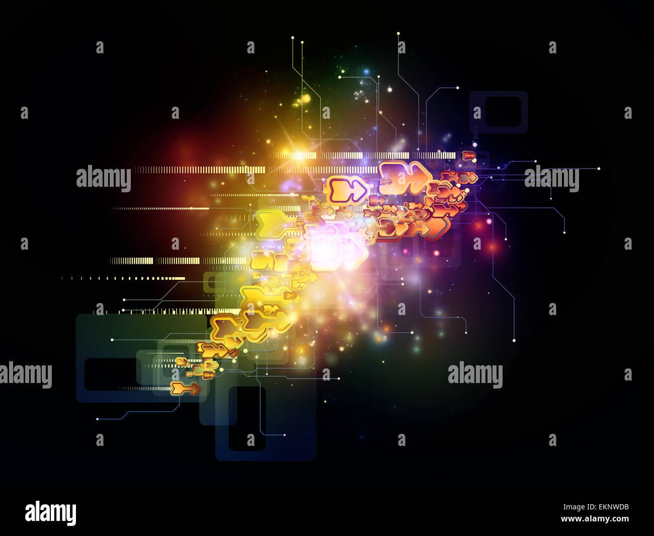 Colorful Cloud Technology Stock Photo - Alamy