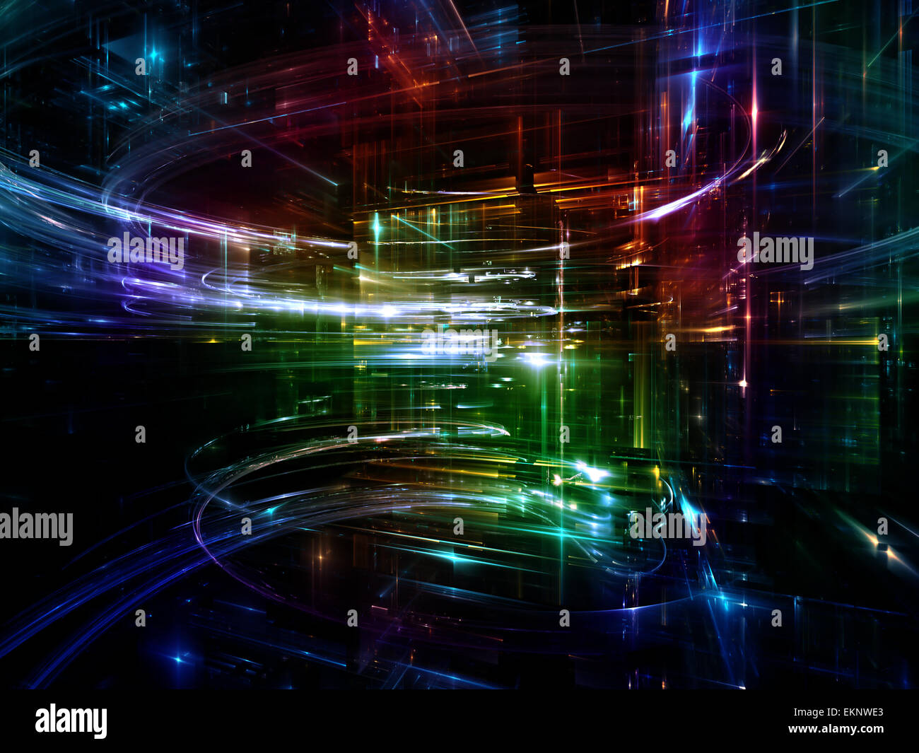 Lights of Fractal Dimensions Stock Photo - Alamy