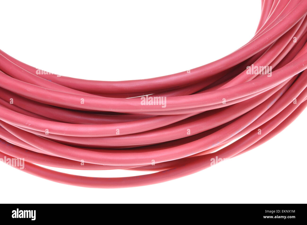 Coil of electrical cable on isolated on white background Stock Photo ...