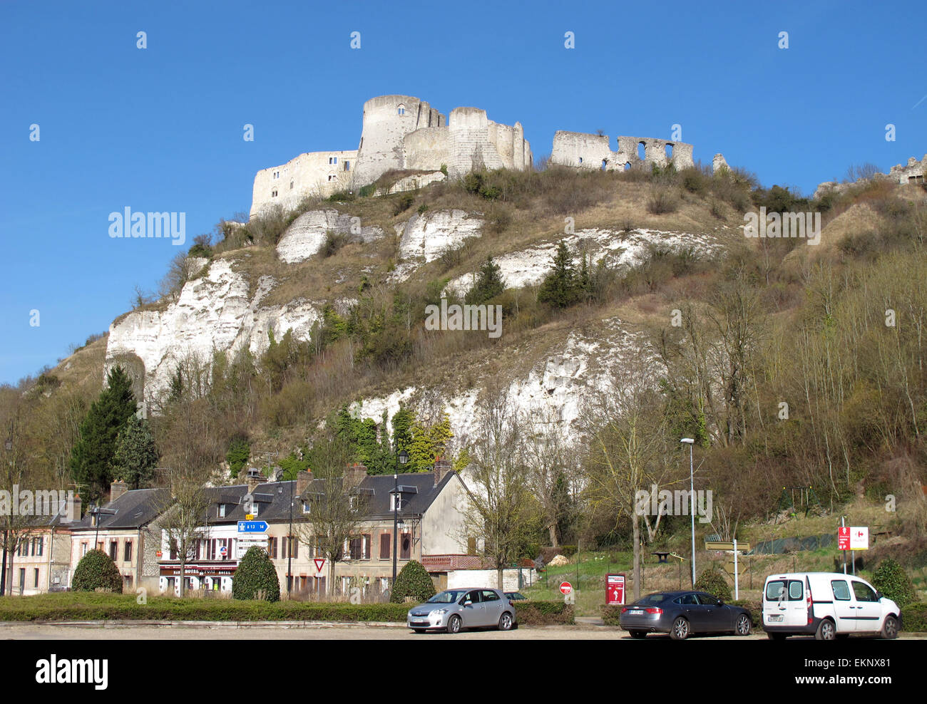 Les Andelys,Chateau Gaillard,Eure,Haute-Normandie,Seine river,France ...