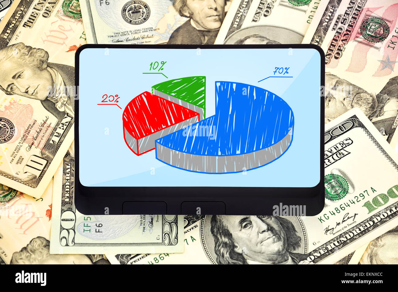 tablet with chart Stock Photo - Alamy