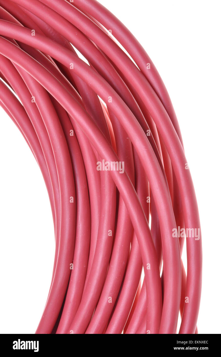 Coil of electrical cable on isolated on white background Stock Photo ...