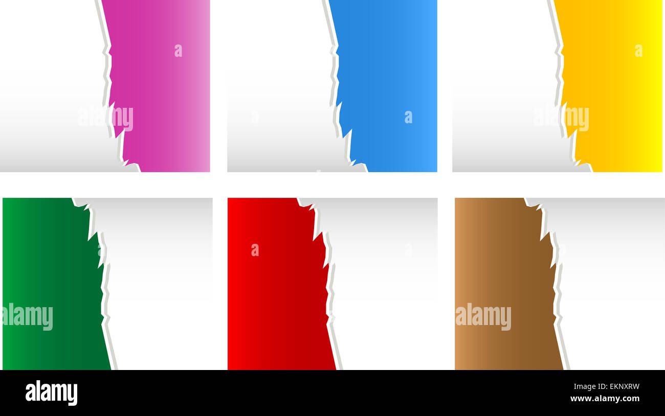 Torn Paper with space for text on white background Stock Photo - Alamy