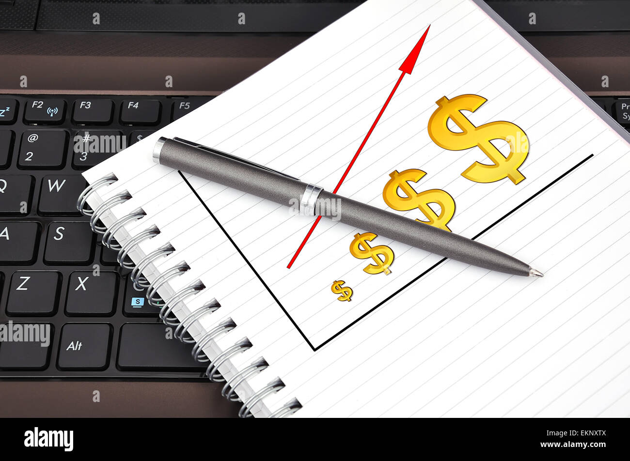 chart of dollar Stock Photo - Alamy