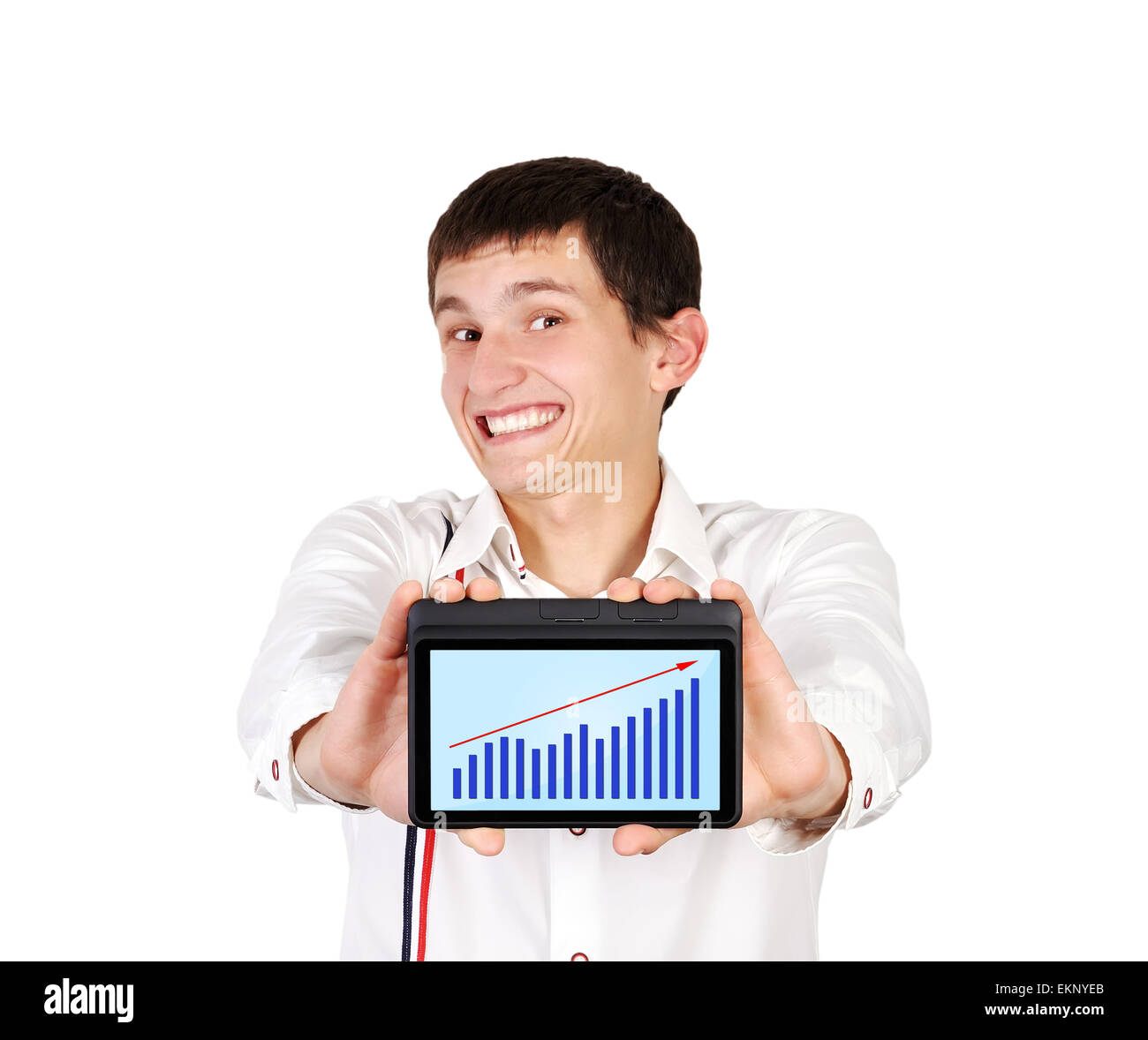 tablet with chart Stock Photo - Alamy