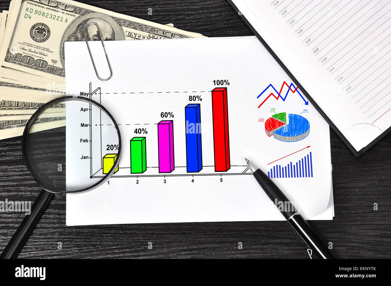paper with chart Stock Photo - Alamy