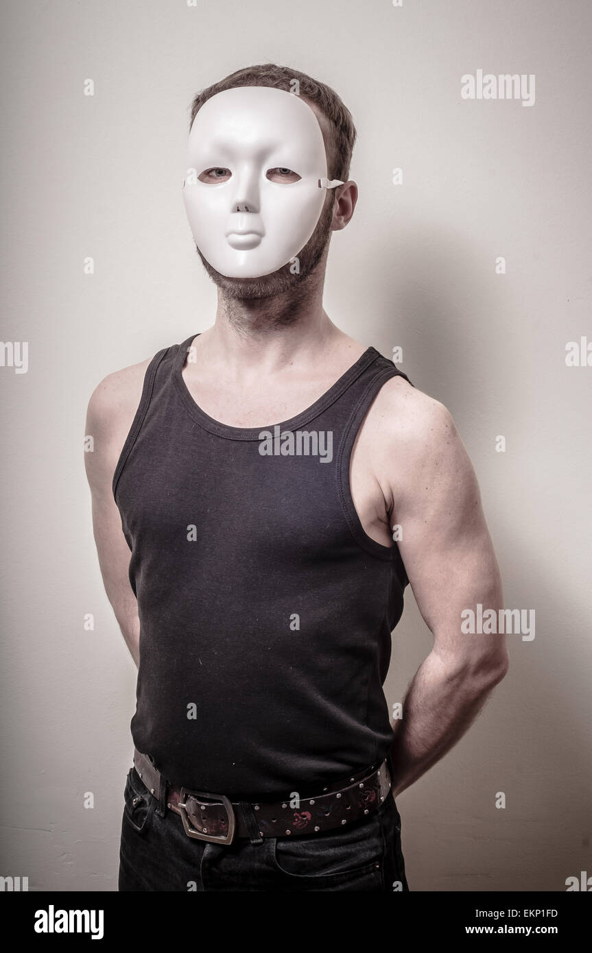 man with white mask Stock Photo - Alamy