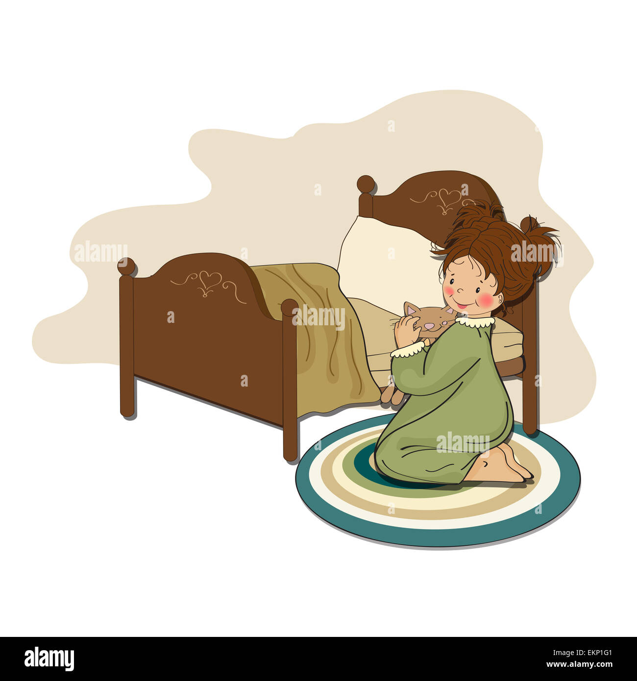 little girl is preparing for sleep Stock Photo - Alamy