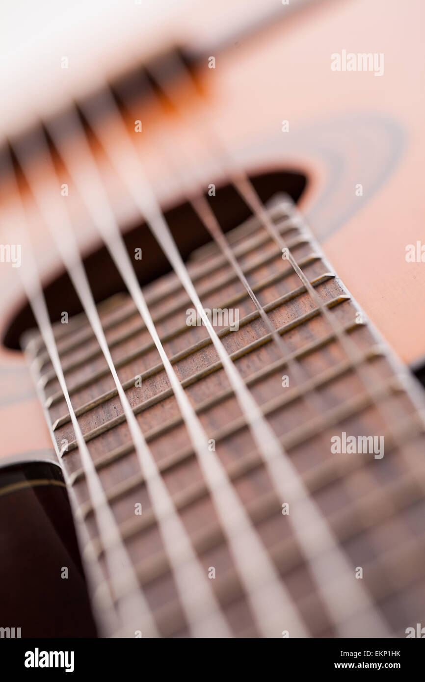Closeup image of guitar fingerboard Stock Photo - Alamy