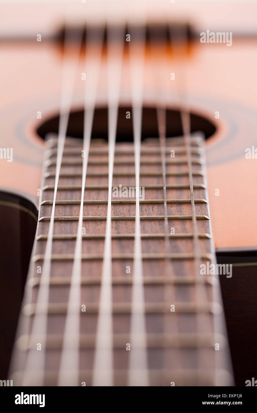 Closeup image of guitar fingerboard Stock Photo - Alamy