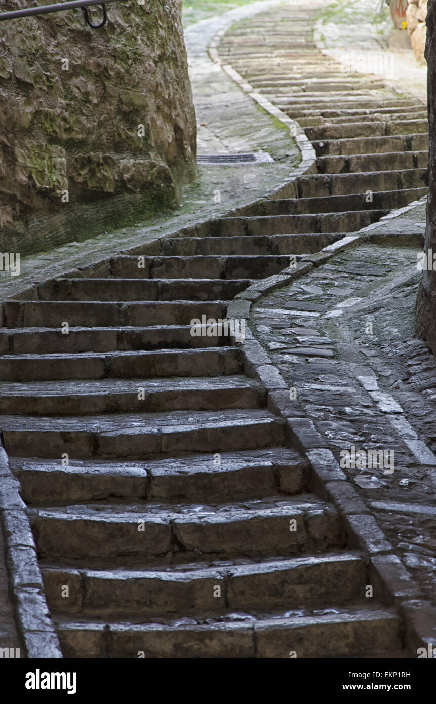 View of staircase in a typical italian town Stock Photo - Alamy
