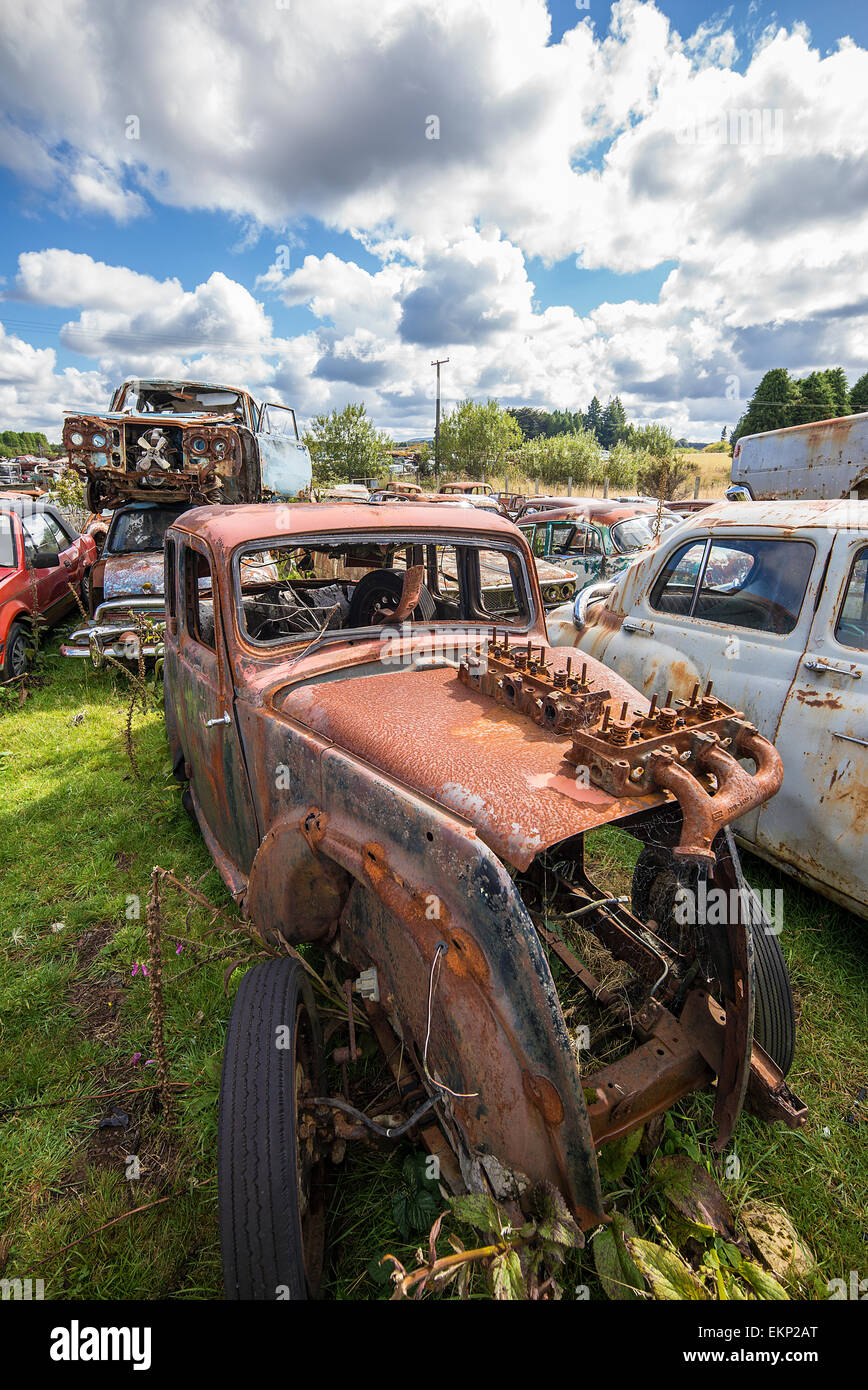Smash Palace auto scrap yard on North Island, New Zealand Stock Photo ...