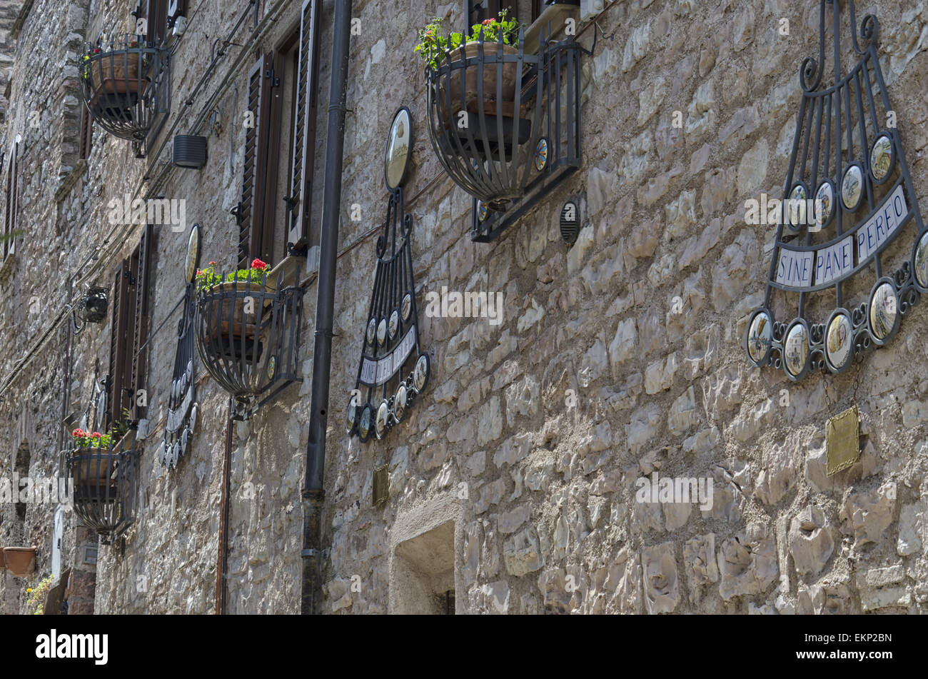 Typical scene in a old italian town Stock Photo - Alamy