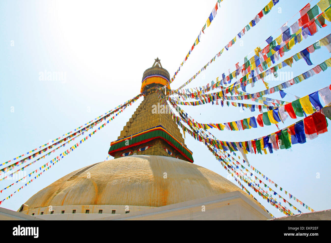 Stupa of the swayambhunath temple in kathmandu, Nepal Stock Photo - Alamy