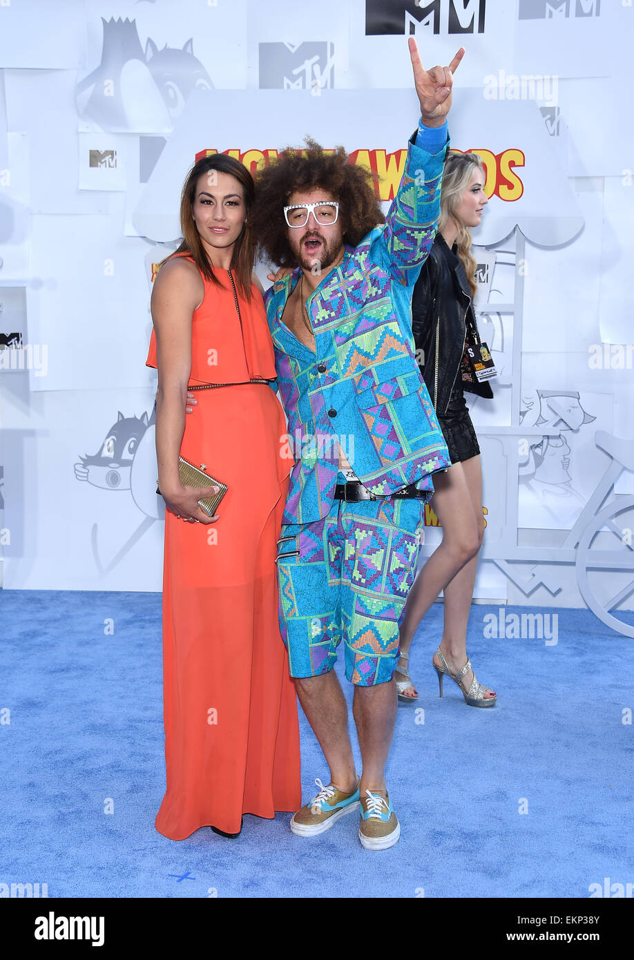 Los Angeles, California, USA. 12th Apr, 2015. Redfoo arrives for the ...