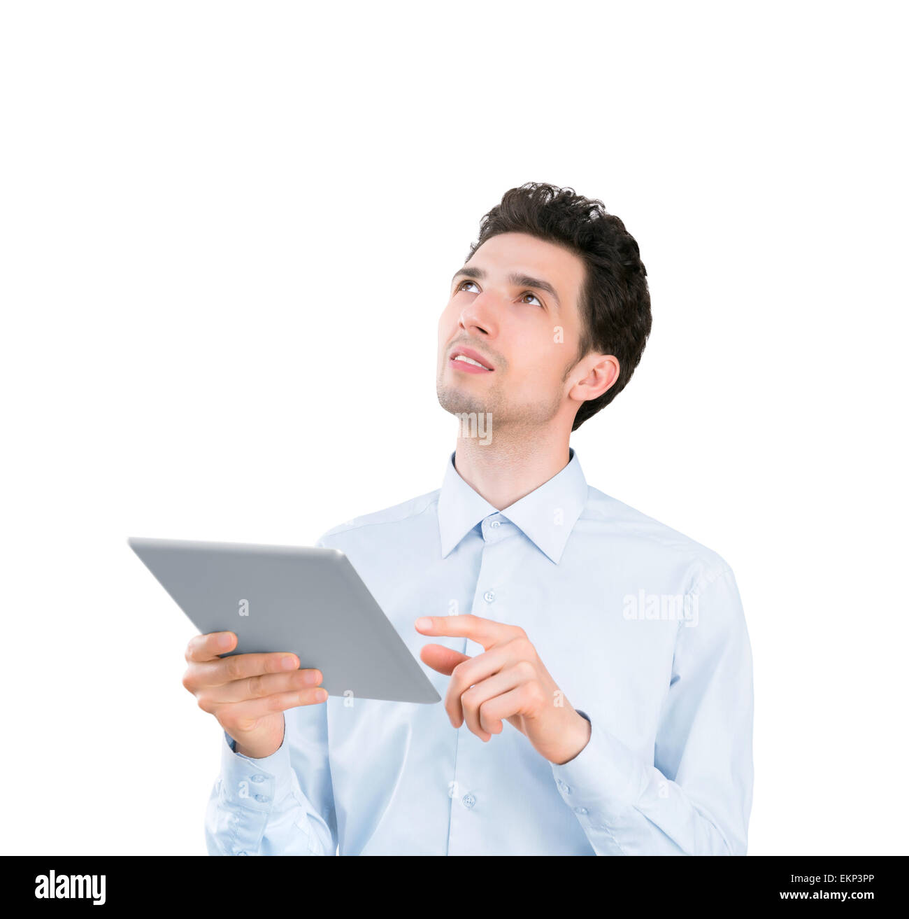 Businessman look digital tablet hi-res stock photography and images - Alamy
