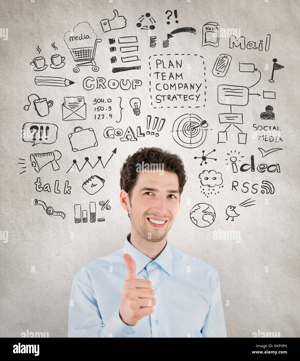 Successful businessman thinking up ideas hi-res stock photography and ...