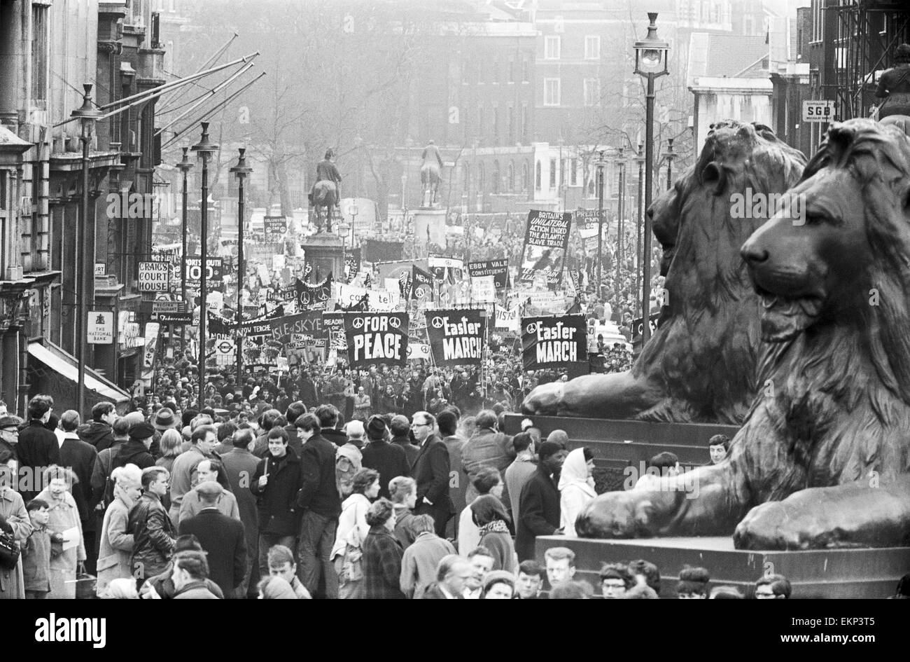 CND Easter Rally Trafalgar Square London 30th March 1964. *** Local ...