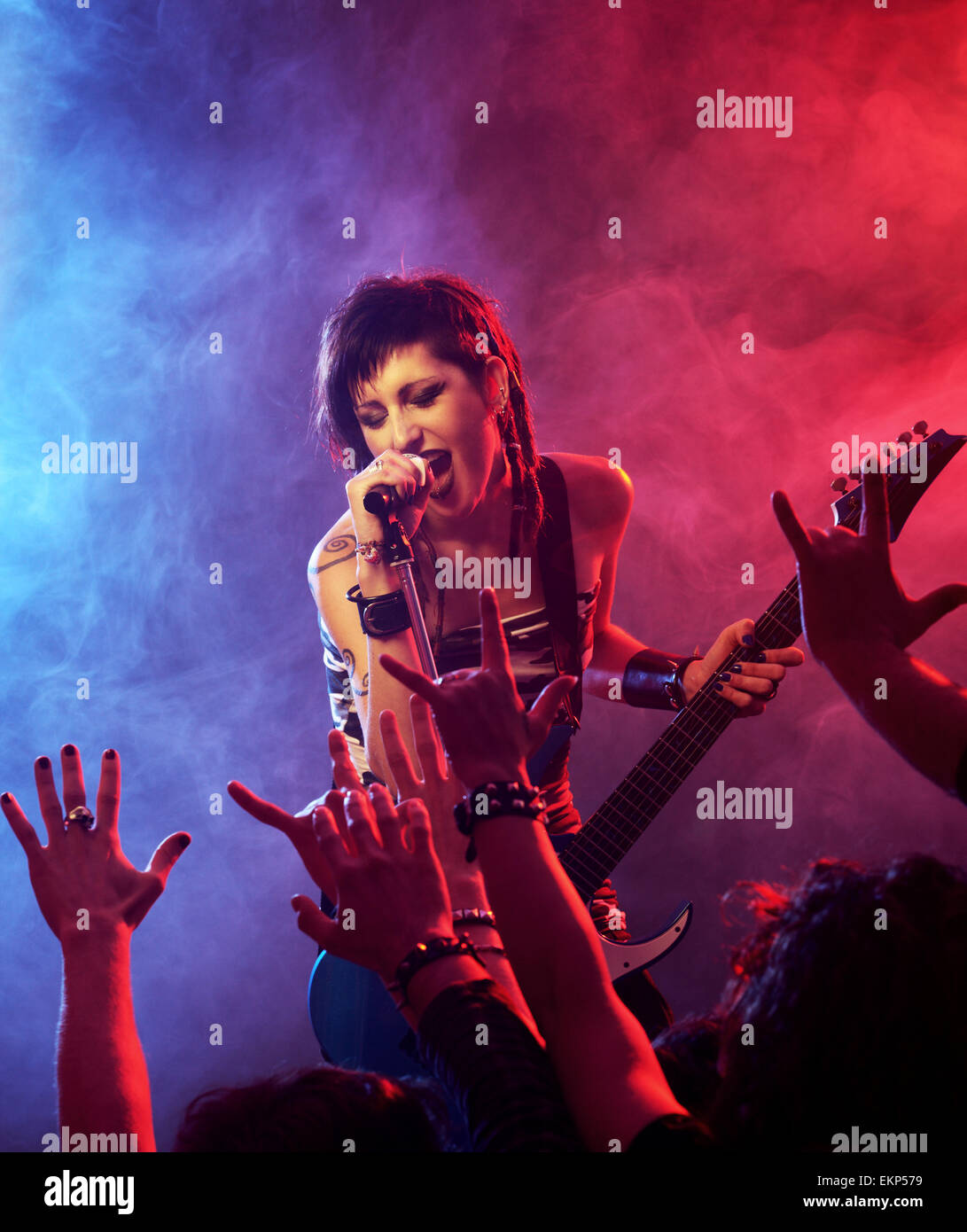 Female heavy metal fan hi-res stock photography and images - Alamy