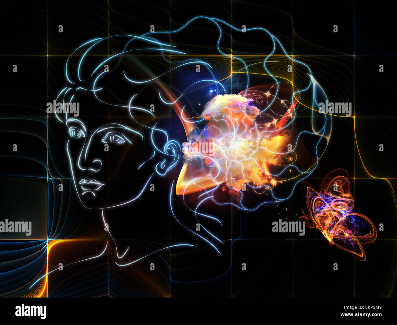 Glow of Inner Thoughts Stock Photo - Alamy