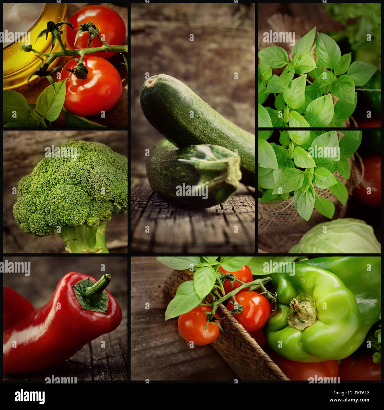 Collage with fresh natural vegetables hi-res stock photography and ...