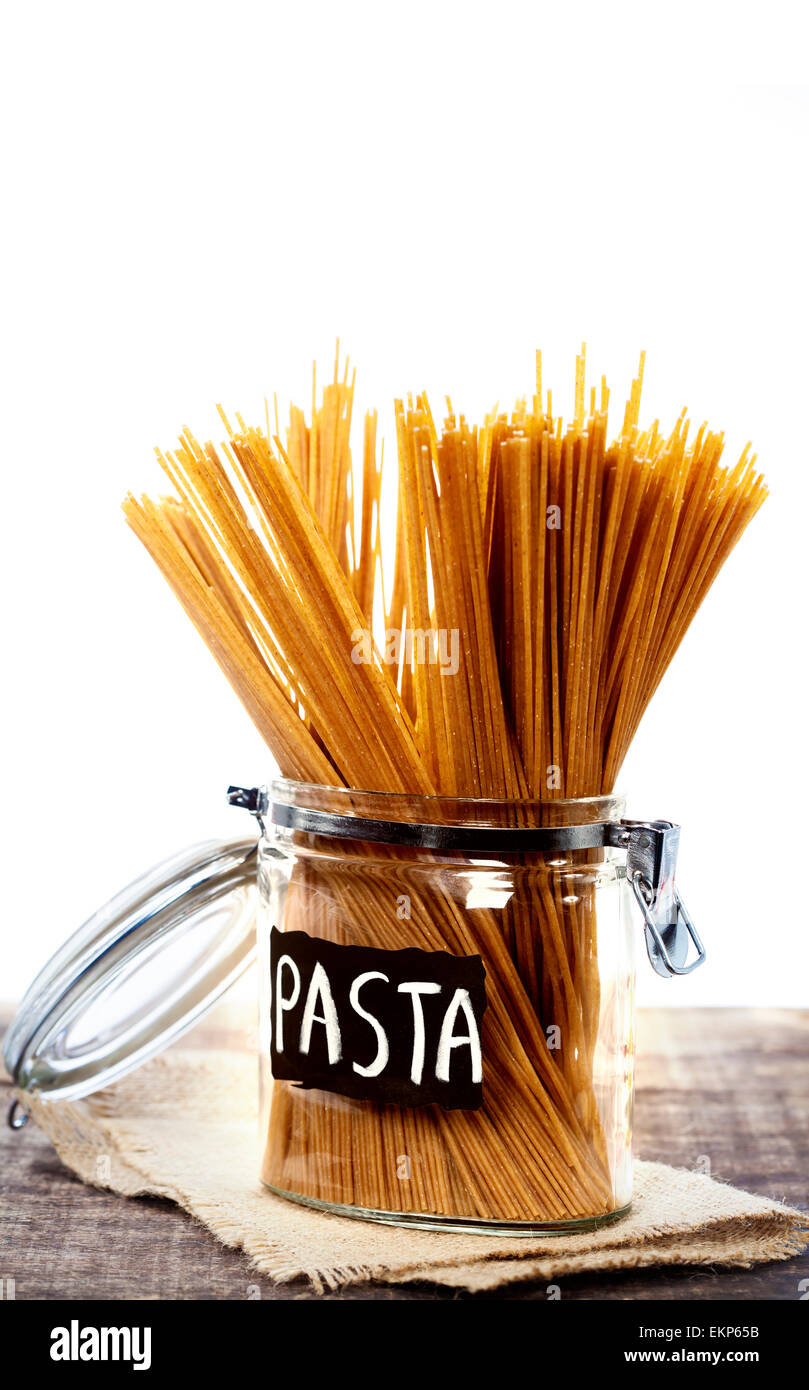 whole wheat spaghetti Stock Photo - Alamy